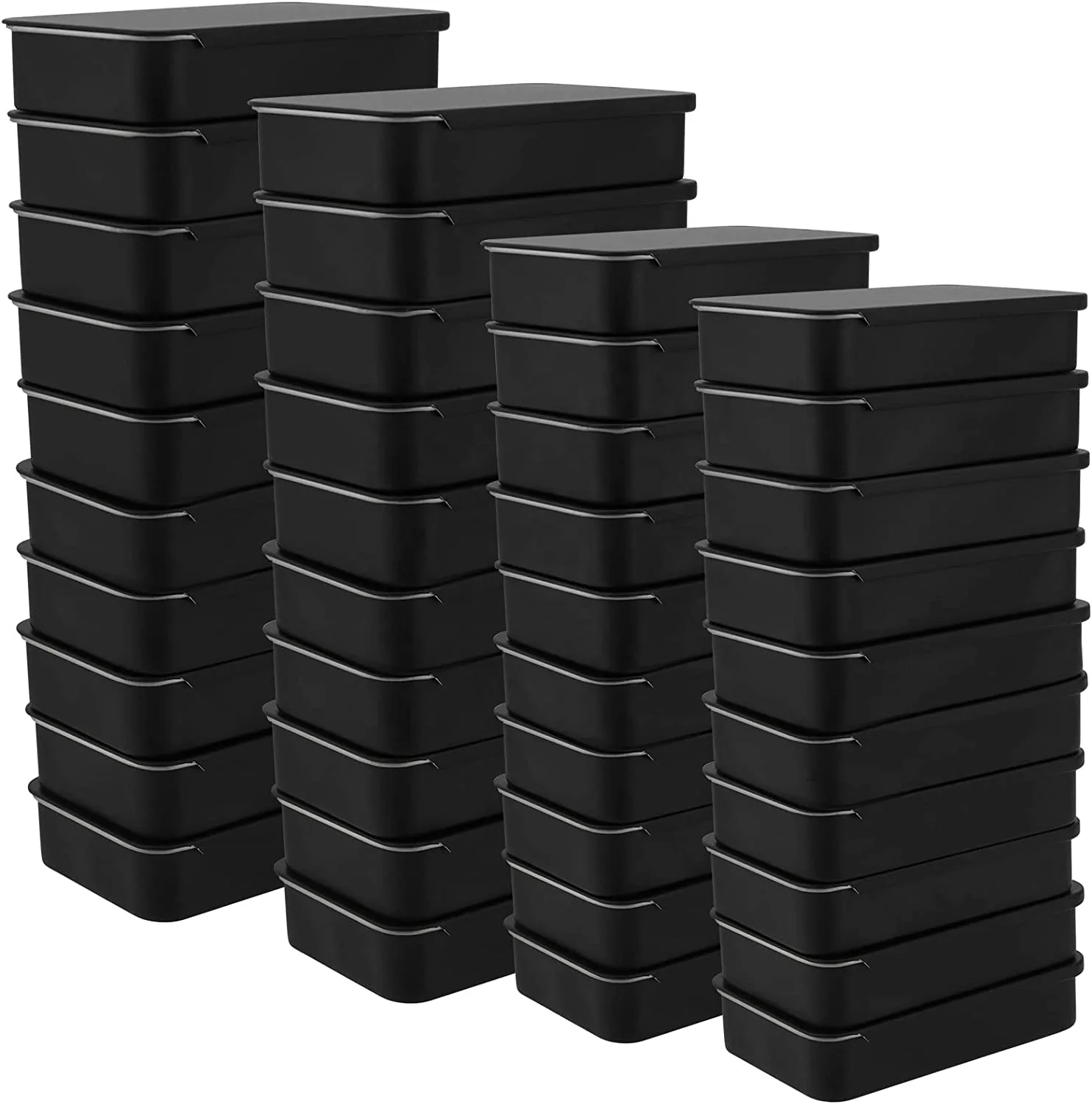 Custom Black Slide Top Rectangular Metal Tin Containers Slide Top Mini ...