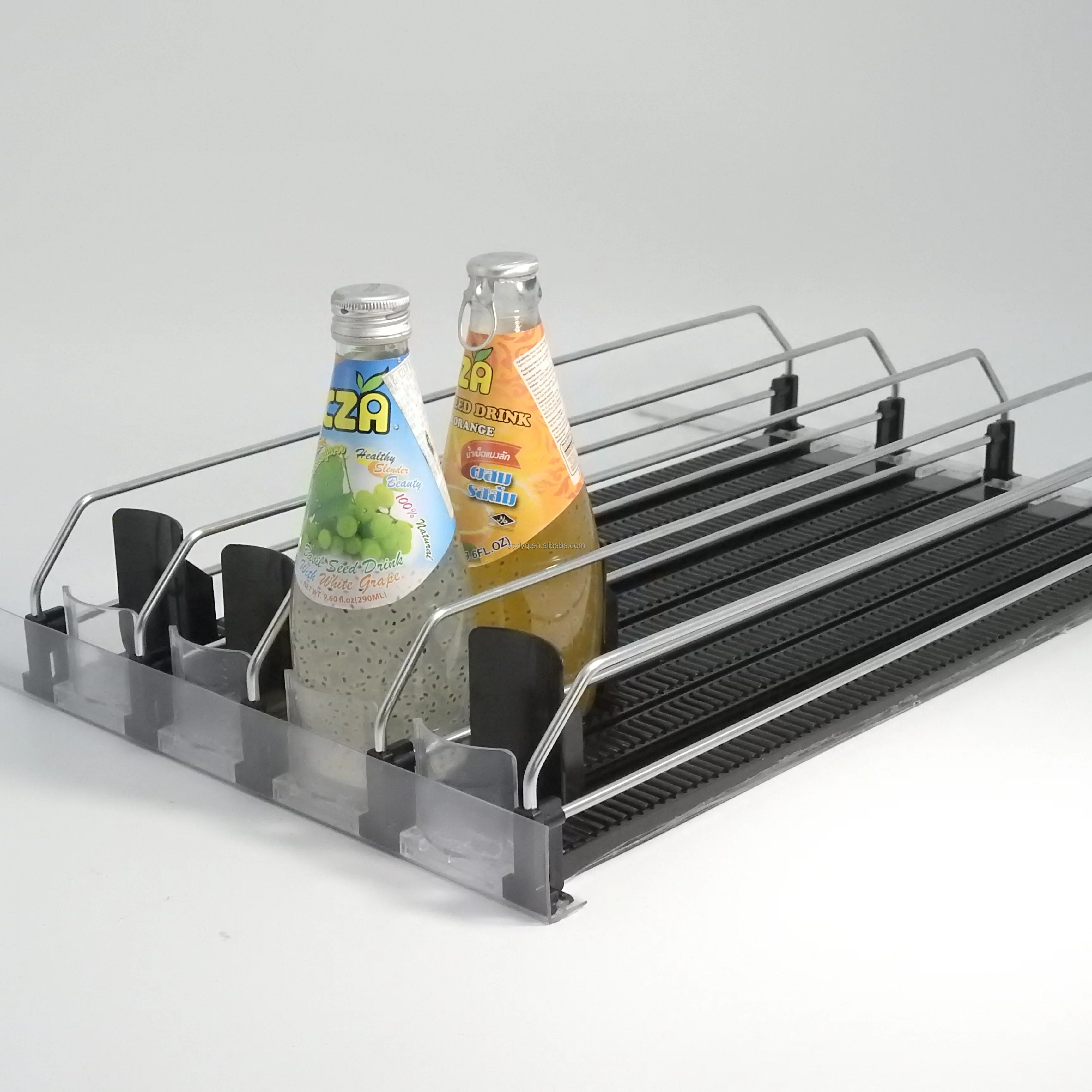 New Spring Loaded Fridge Beverage Shelf Pusher Glide Width-adjustable ...