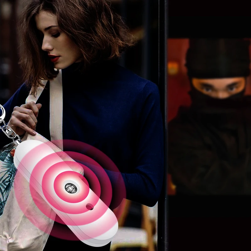 Set Survival Tazer Powerful Self-defense-keychain Saftey Alarm Personal ...