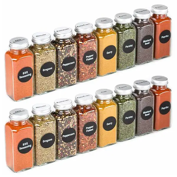 Custom 120ml Empty Spice Containers Salt Shakers Storage Glass Spice ...