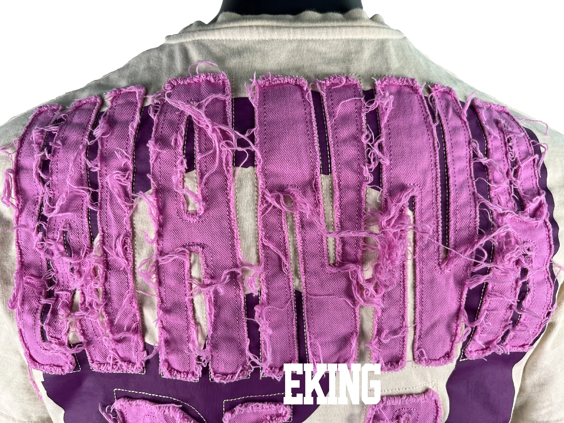 Custom Oversized Applique Embroidery Logo Premium Boxy Leather Vintage ...