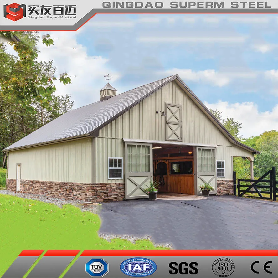 Prefabricated House Steel Structure Frame Horse Barn Steel Structure ... Prefabricated House Steel Structure Frame Horse Barn Steel Structure ...