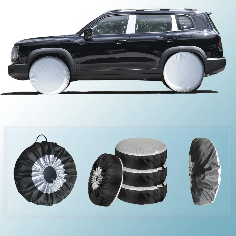 Adjustable Slivery Tyre Cover With Factory Direct Price 4pcs Custom ...