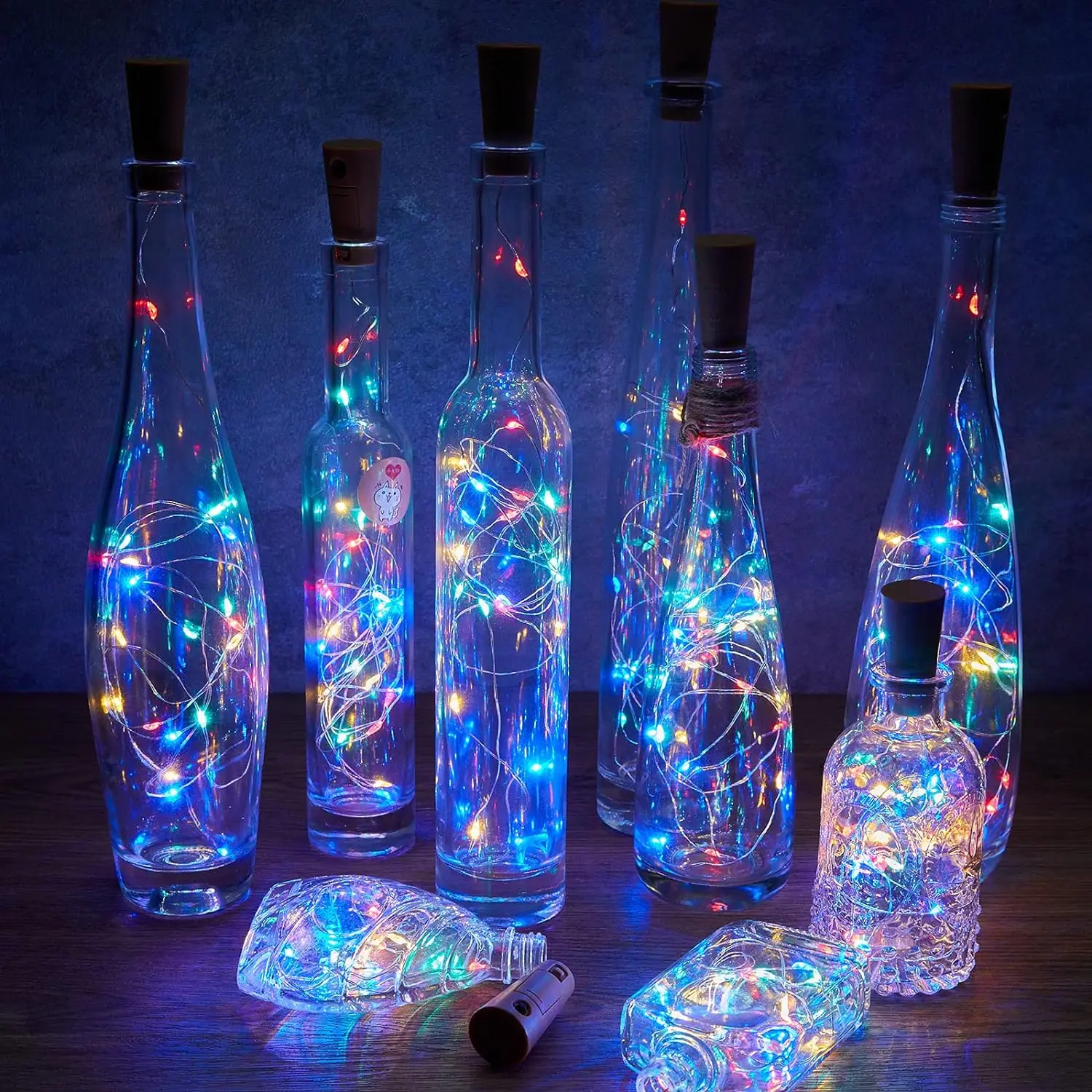Alibaba.com: LED Wine Bottle Lights with Cork, Battery Operated Fairy ...