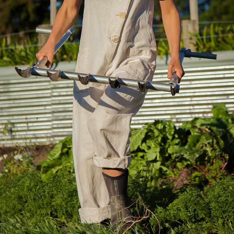 JH-Mech Gardening with 4 Claws Hay Manure Mulch Fork for Compost Horses ...
