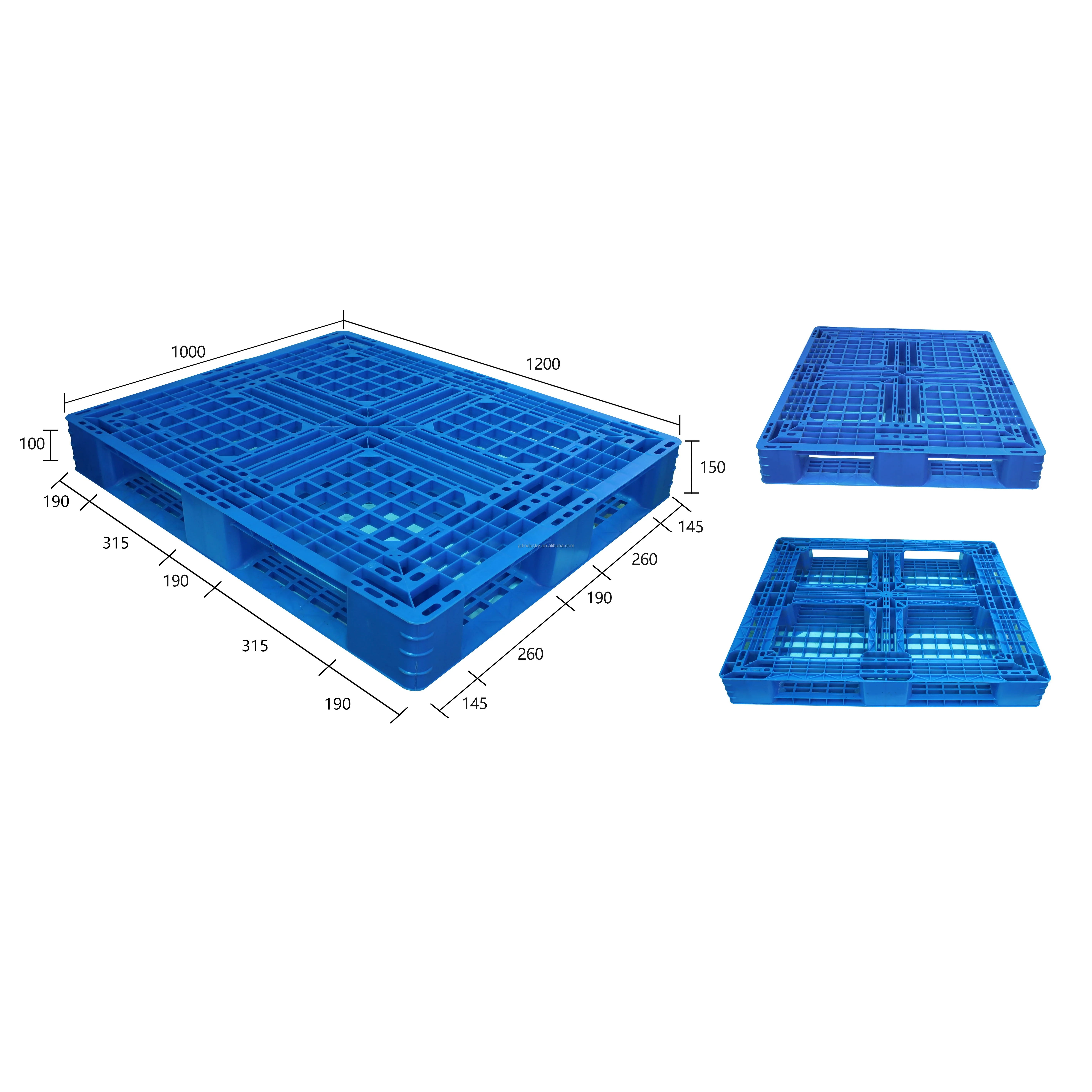Stackable Six Skids Perforated Virgin HDPE PP Plastic Pallet 1200 ...