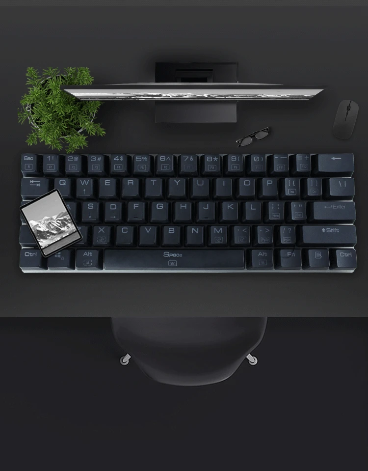 Factory redragon K605 Big 60 61 key Teclado Blue Switch Led RGB Black ...