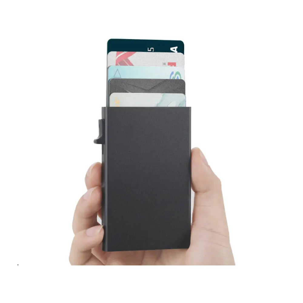 Lamye RFID Blocking Credit Card Holder - Minimalist Metal Case