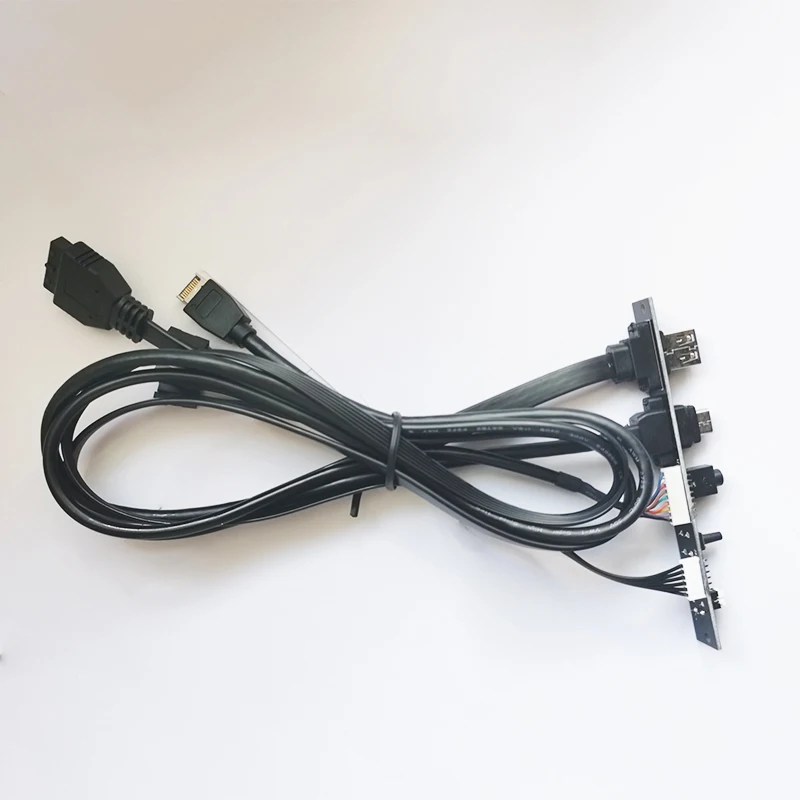 Computer Case Front Panel PCB Cable - Dual USB & Audio