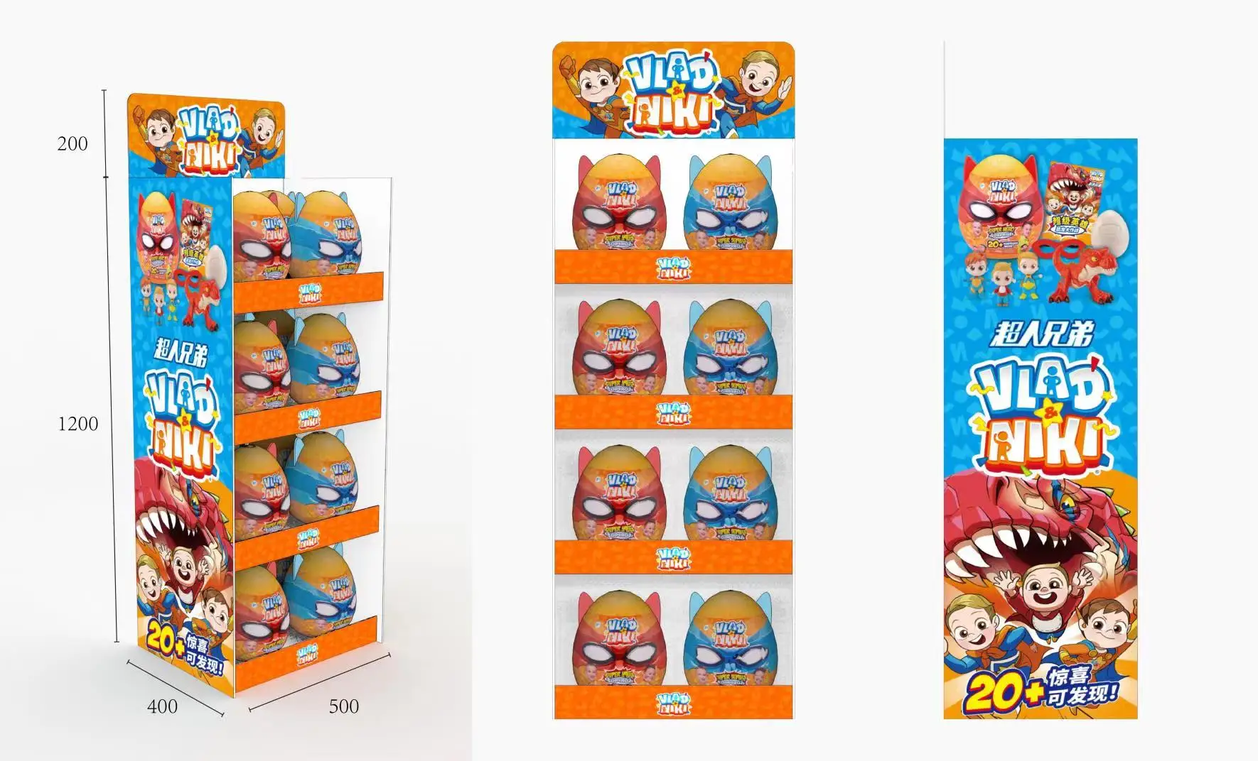 Custom Market Stall Display Retail Paper Display Racks Promotion Free ...