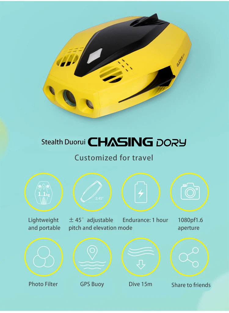 In-stock CHASING DORY Underwater Drone - Explore & Capture