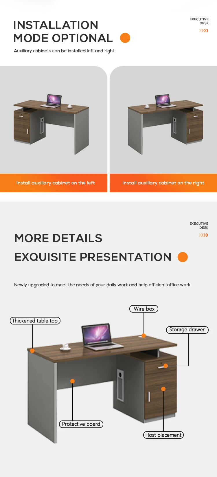 Modular Study Desk - Office Table with Drawers & Certifications