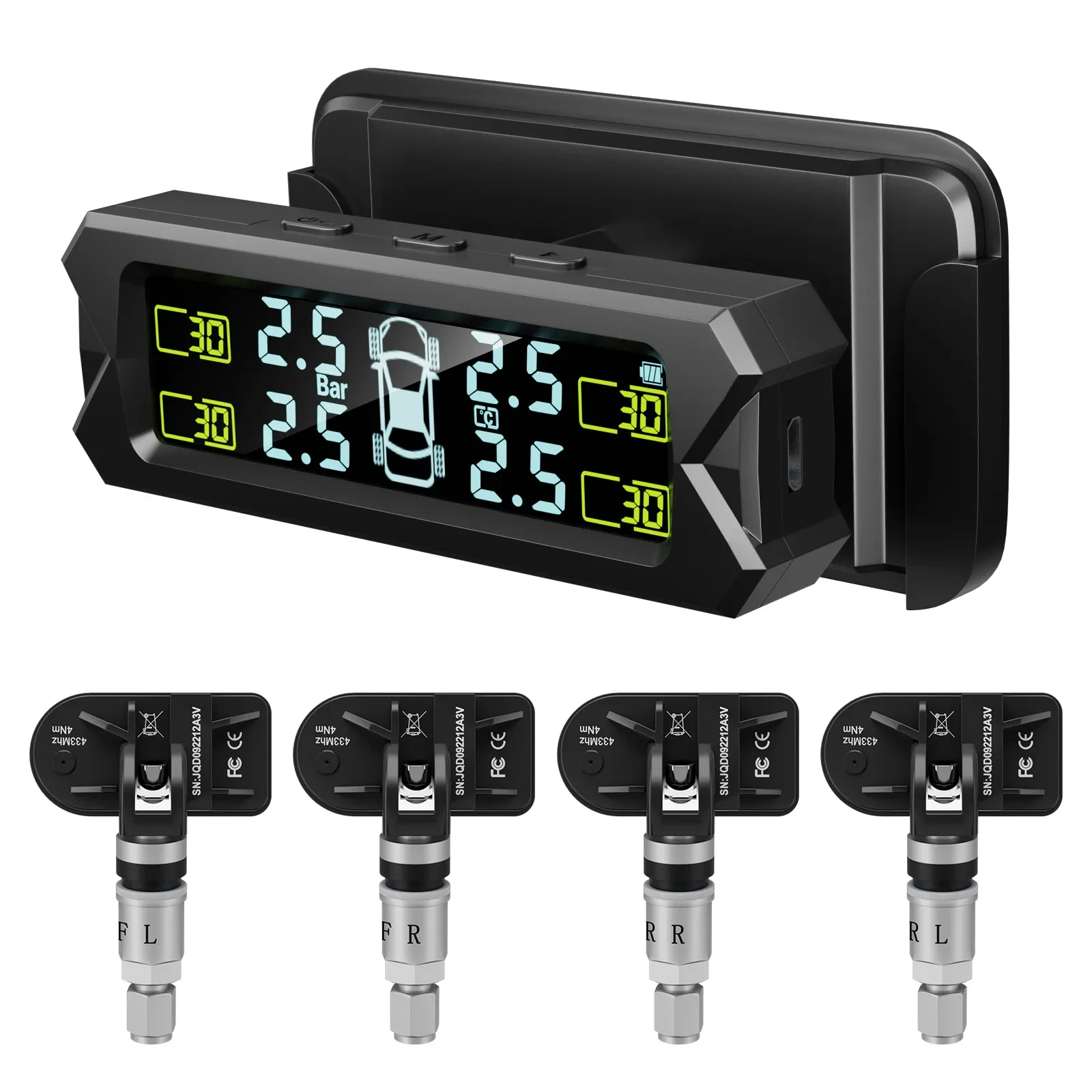 Adjustable Detachable Tpms Tyre Tire Pressure Monitoring System Sensor ...