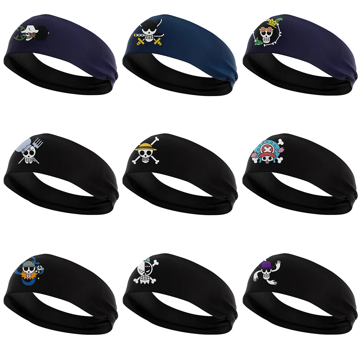 Anime One Piece Headband Luffy Zoro Sanji Chopper Usopp Brook Robin ...