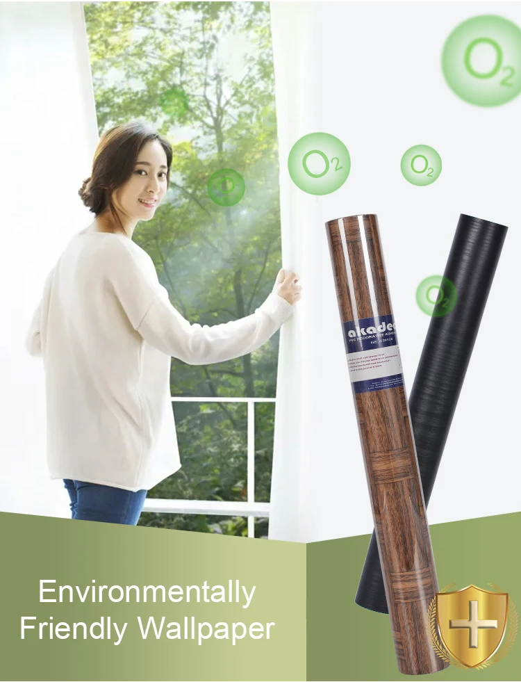 Wooden Design Pvc Sticker Vinyl Self Adhesive Papier Peint Home ...