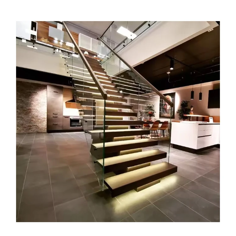 Modern Steel Beam Stair Simple Indoor Steel Stair Mono Stringer ...