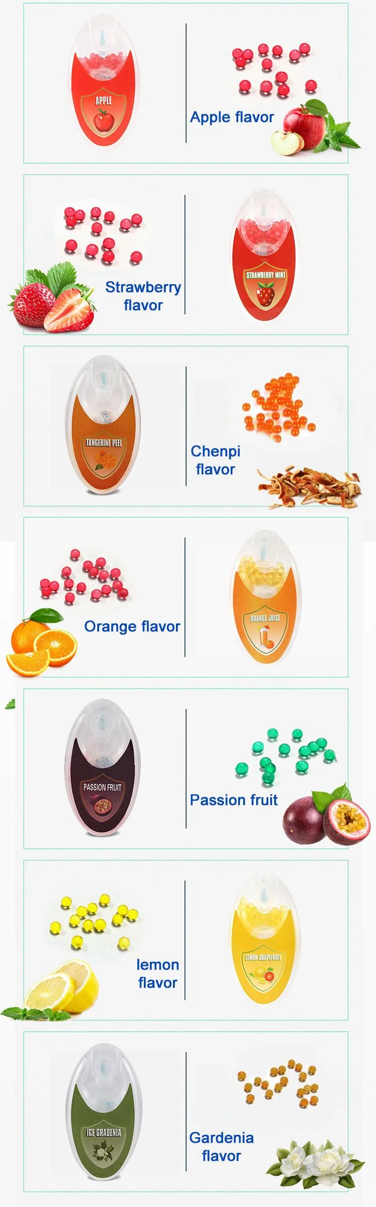 Menthol Flavored Fruit Cigarettes Crush Ball Aplicator Pop Beads ...