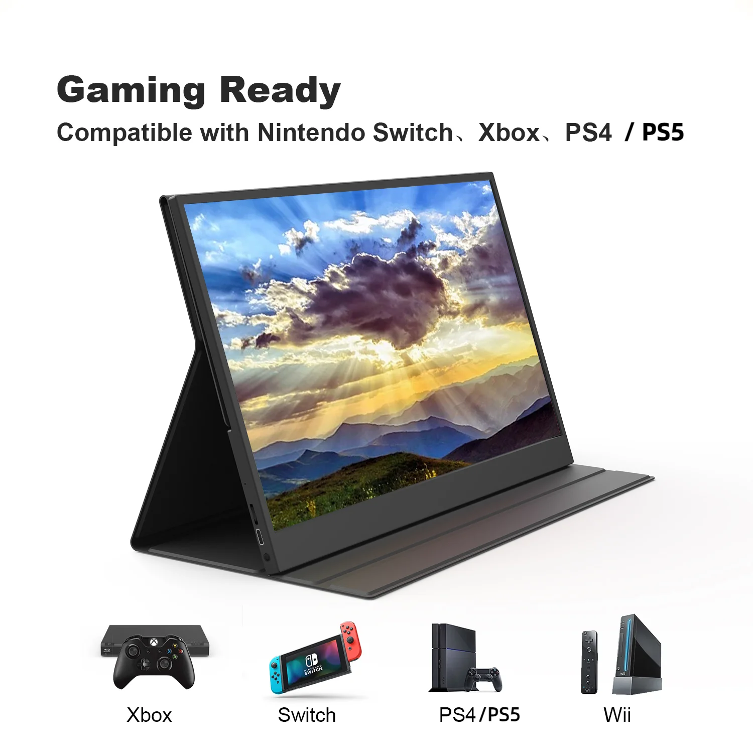 Hot Portable Gaming Monitor 15.6 Inch Portable Monitor Ips Screen 1920* ...