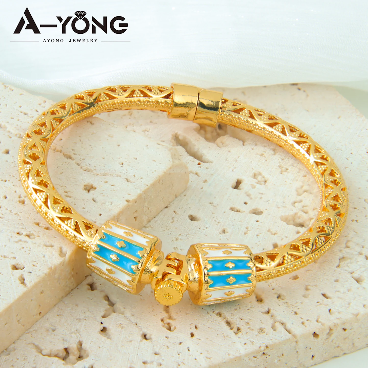 Vintage Gold Plated Bangles by AYONG - Perfect for Weddings