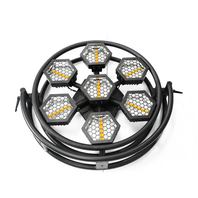 2023 7x60w 7-halo Hexa Ww/cw Cob Studio Light Strobe Stage Background ...