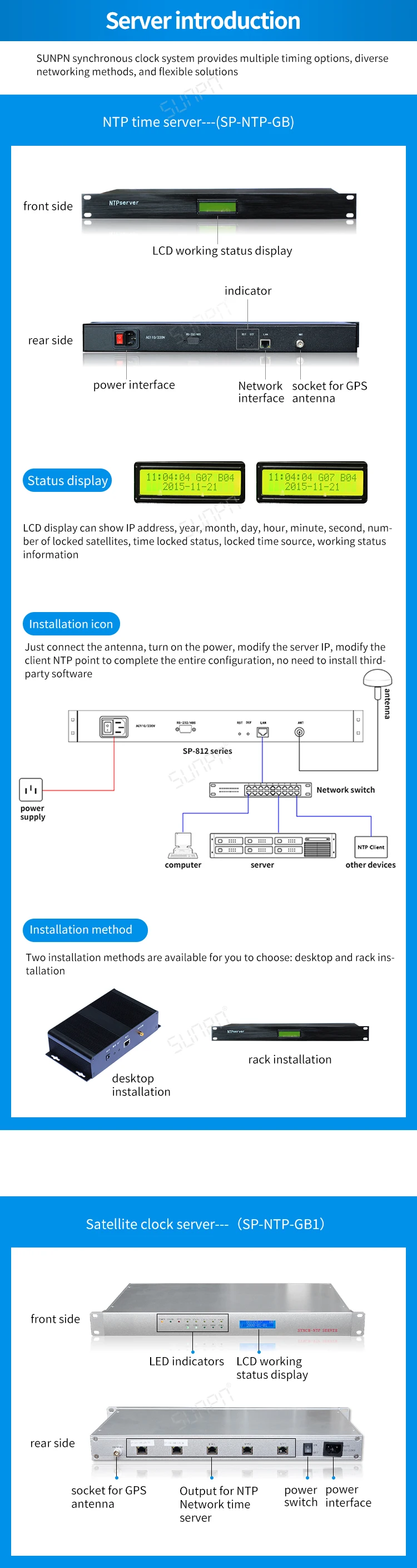 Atomic Clock Server Rack Ntp Gps Network Time Server For Synchronized ...
