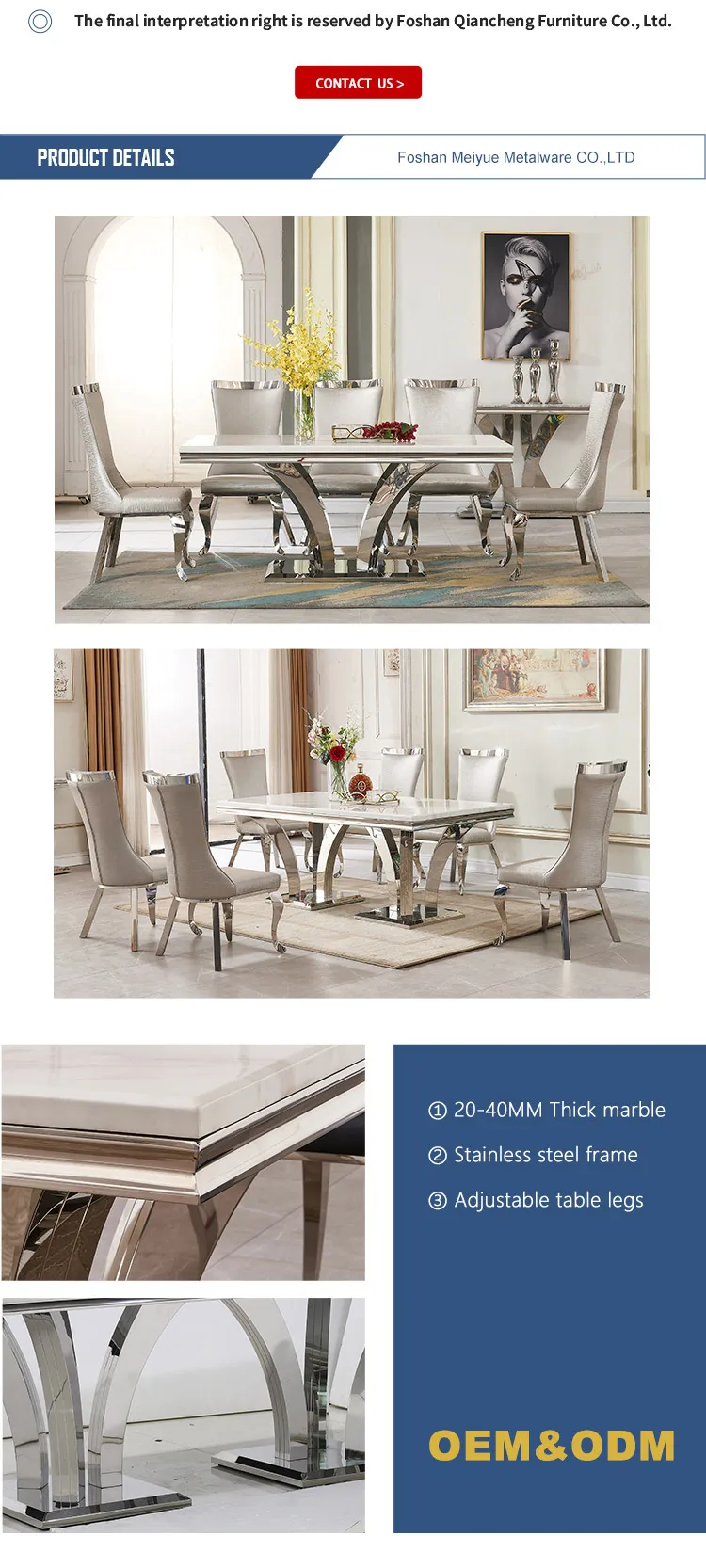 Modern Restaurant Tables and Chairs - Pario White & Silver
