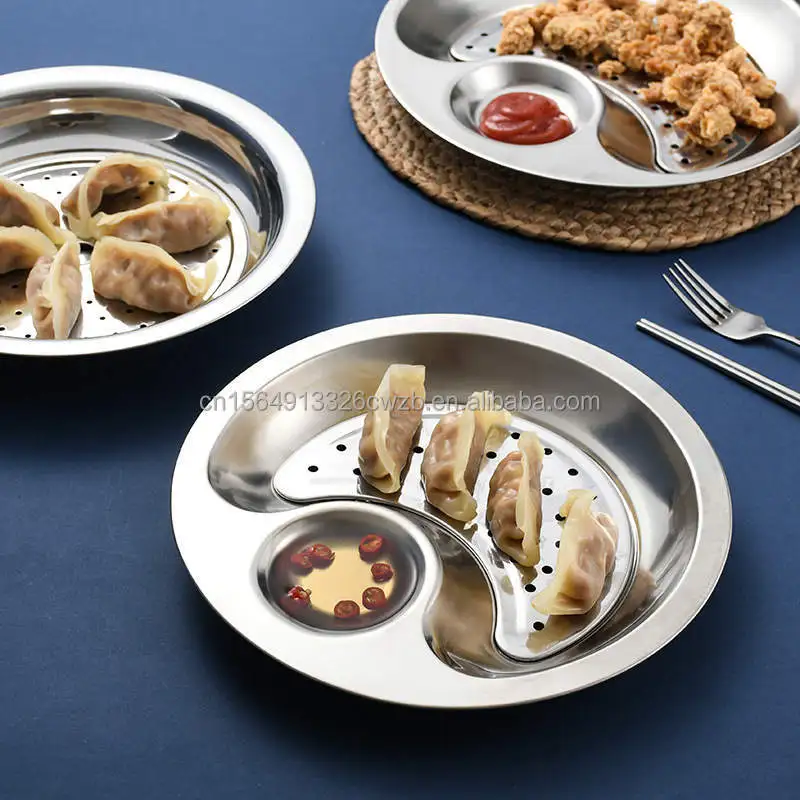 Thickened Dumpling Plate Double Drain Plate Steamed Vegetable Dumpling ...