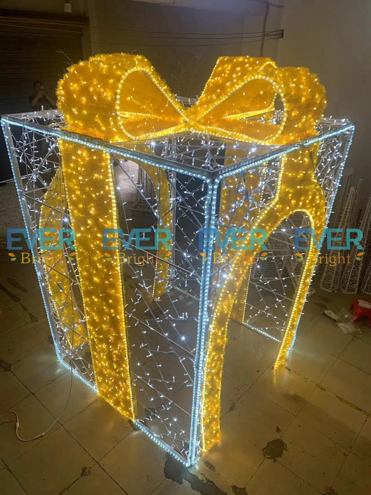 Outdoor Custom Commercial Grade Large Led Acrylic Lighted Gift Box ...
