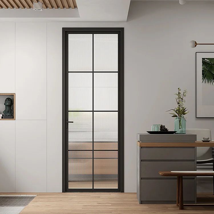 Modern Aluminum Frame Interior Swing Tempered Glass Bathroom Shower ...