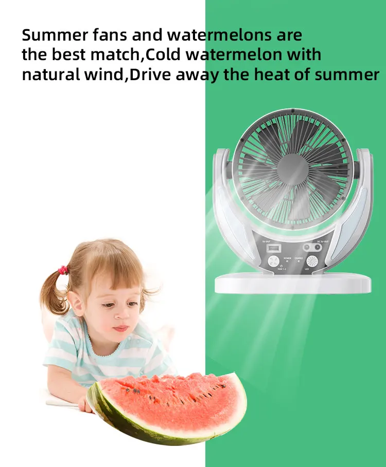 GDTIMES 6 Inch Solar Table Fan - Efficient Cooling Solutions