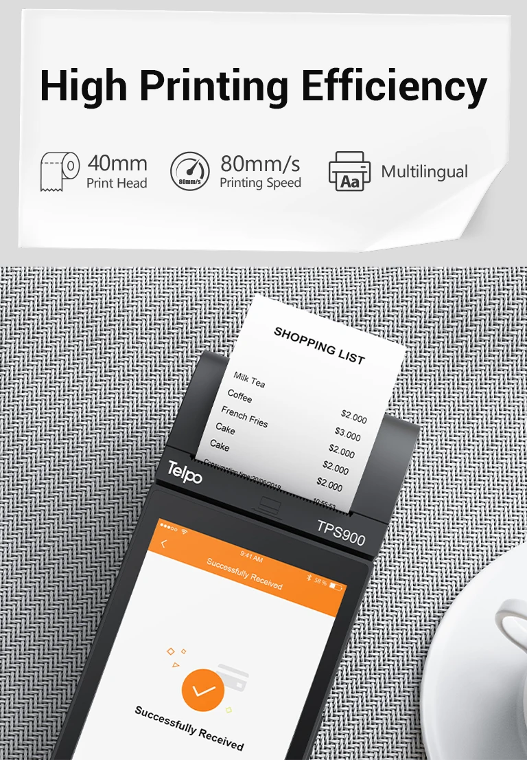 Seamless Card Payment Handheld Banking Terminal With Biometric ...