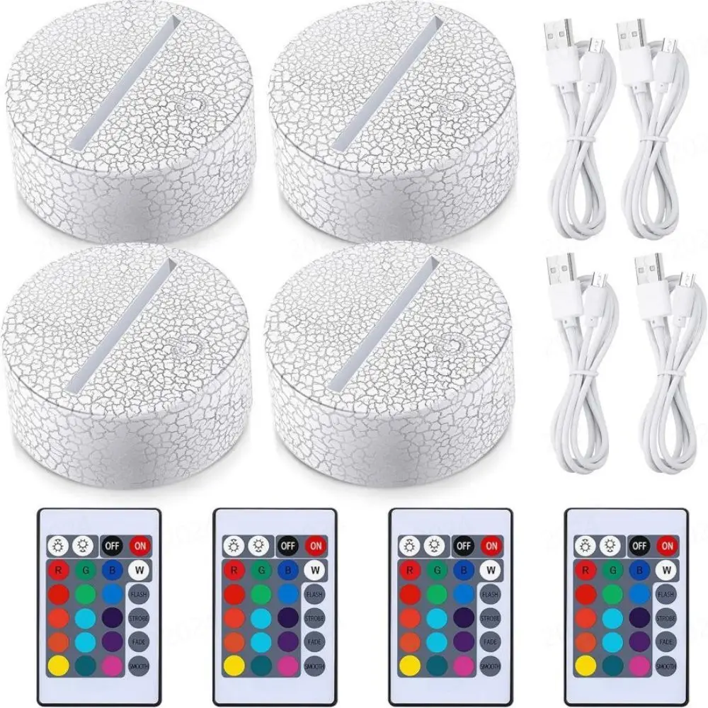 Wood Lamp Led Light Base Solid Wood Led Lamp Base Holder Stand 3d Led ...