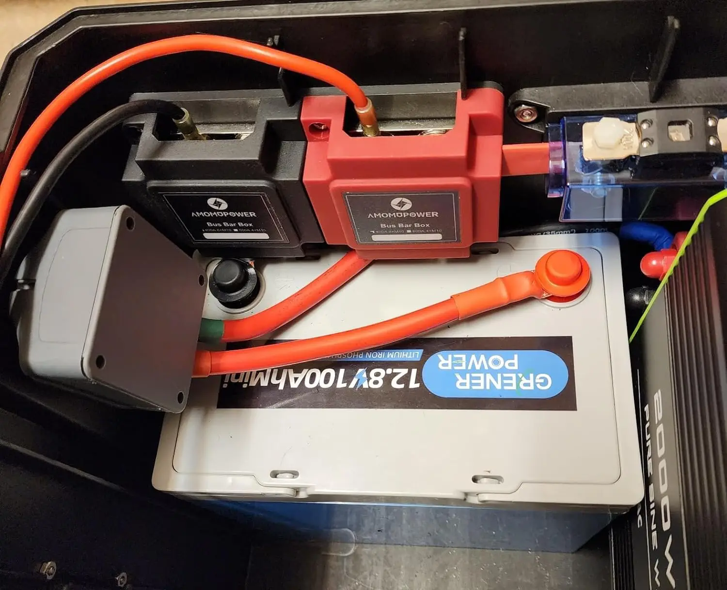 Heavy Duty 400A Bus Bar Power Distribution Block Ground Busbar Box ...