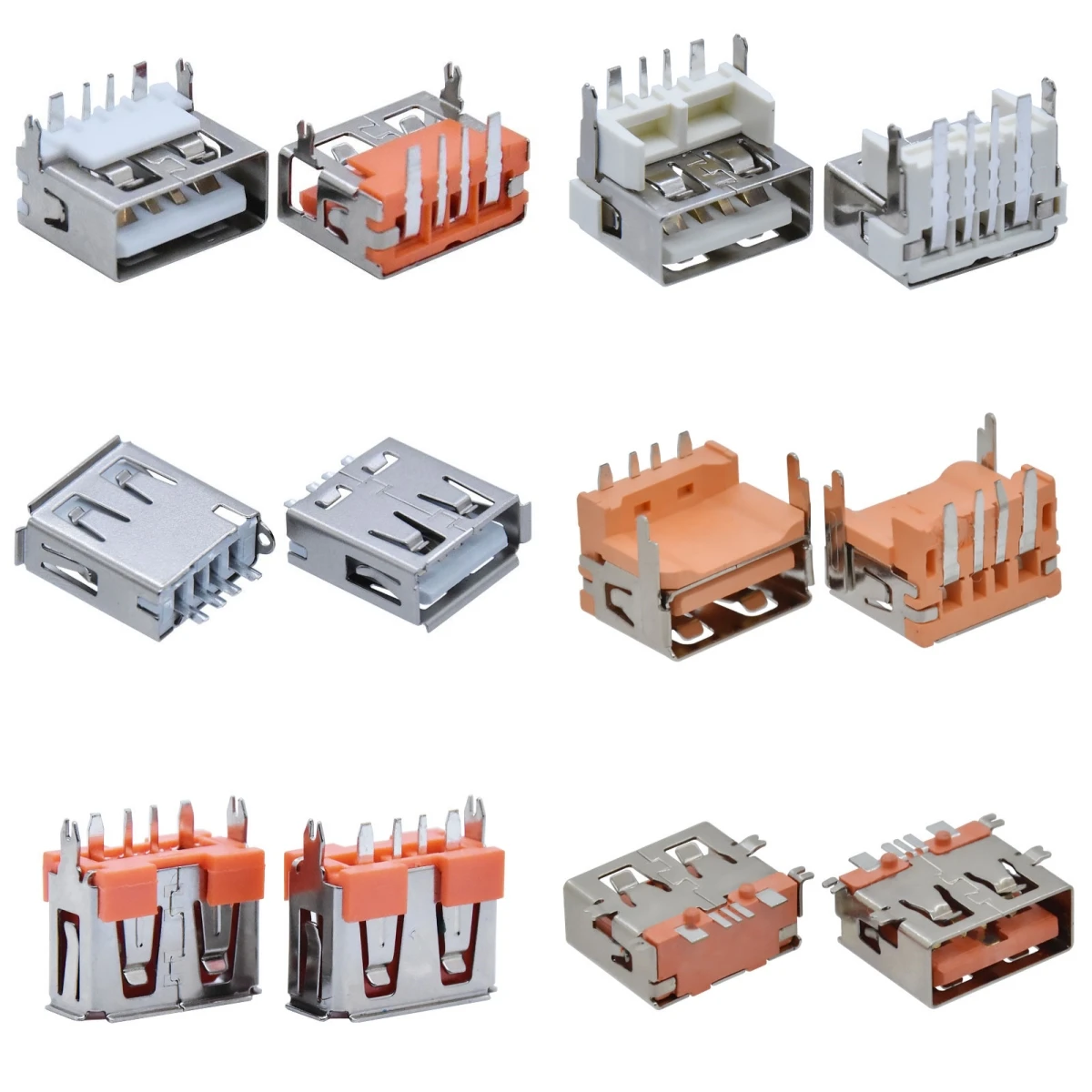 Kandens Mid Mount Usb 2.0 Female Port Smt Type A Jack Connector 4 Pin ...