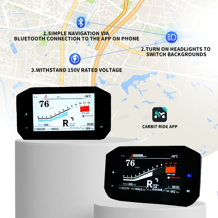 High Quality 5 Inch TFT Screen Electric Motorcycle Speedometer ...
