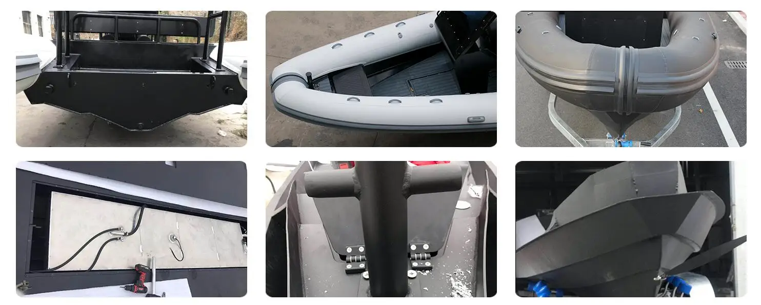 28ft Orca Hypalon 13-Person Aluminum Hull RIB Inflatable Boat for Lakes ...