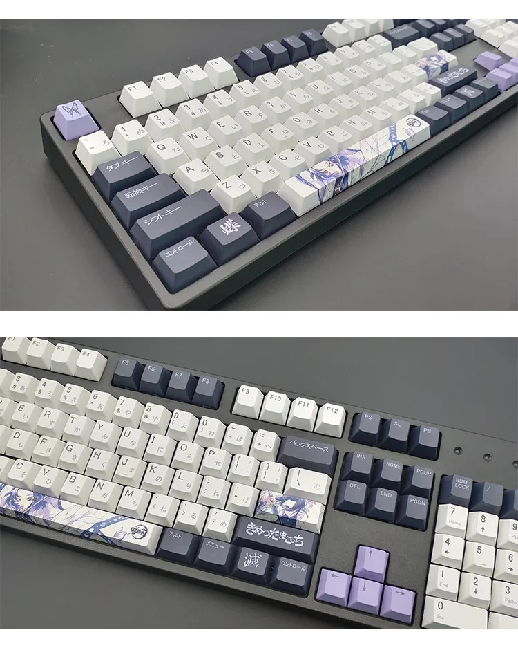 Kochou Shinobu Theme Keycaps - Cherry Profile Custom Keycaps