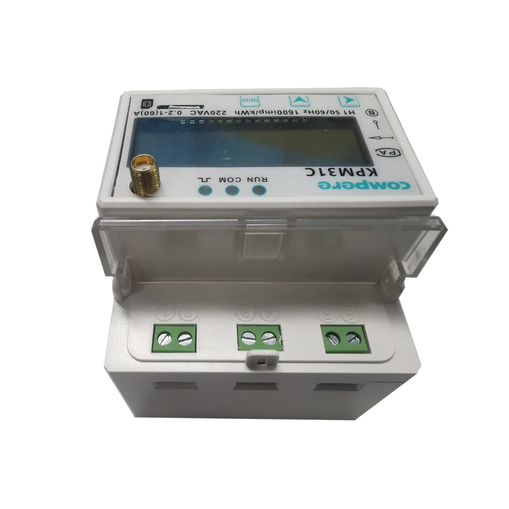 DIN Rail LCD 4G GSM LTE GPRS Wireless Smart Energy Monitor