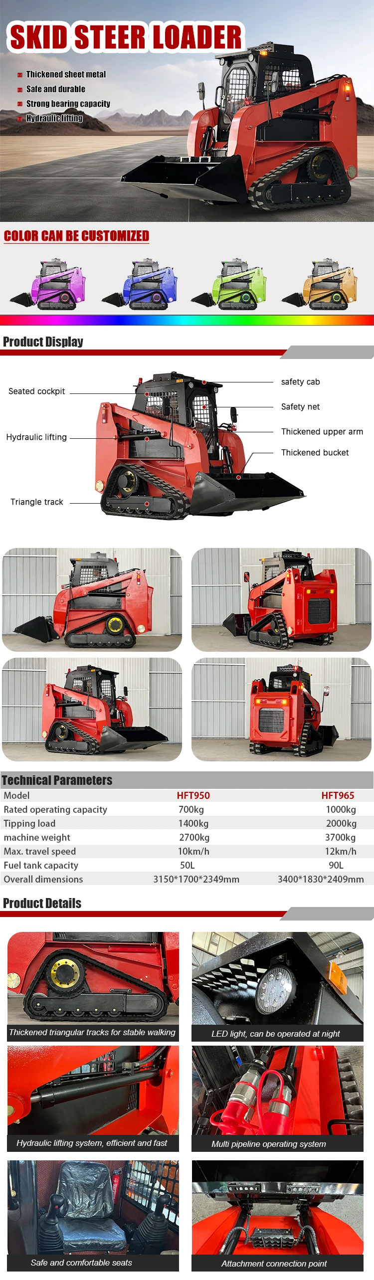 High Quality Budget-Friendly Skid Steer Diesel EPA Engine Loader Ride ...