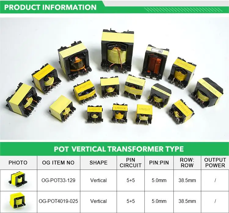 High Quality POT 12v Transformer Horizontal Shape Ferrite Core 220v to ...