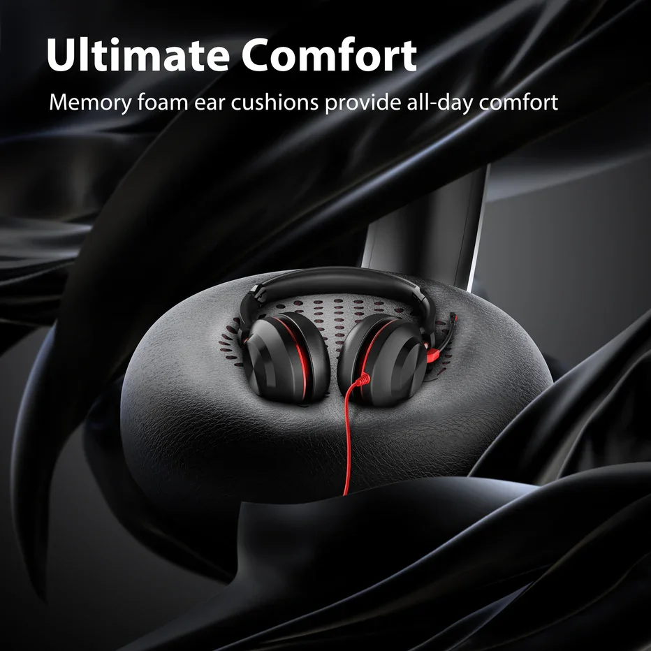 Adjustable Headband Mono Headphone Single Ear Lightweight Wired Headset ...