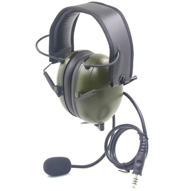 Two Way Communication Ear Protector With Boom Microphone For Airport ...