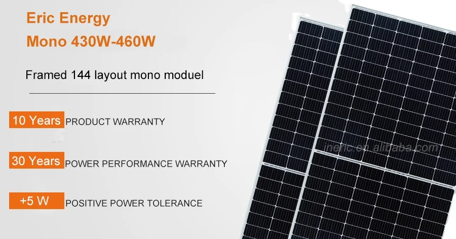 Full Black Pv Modul 430w 440w 450w 460w Sun Energy Solar Power Panel ...