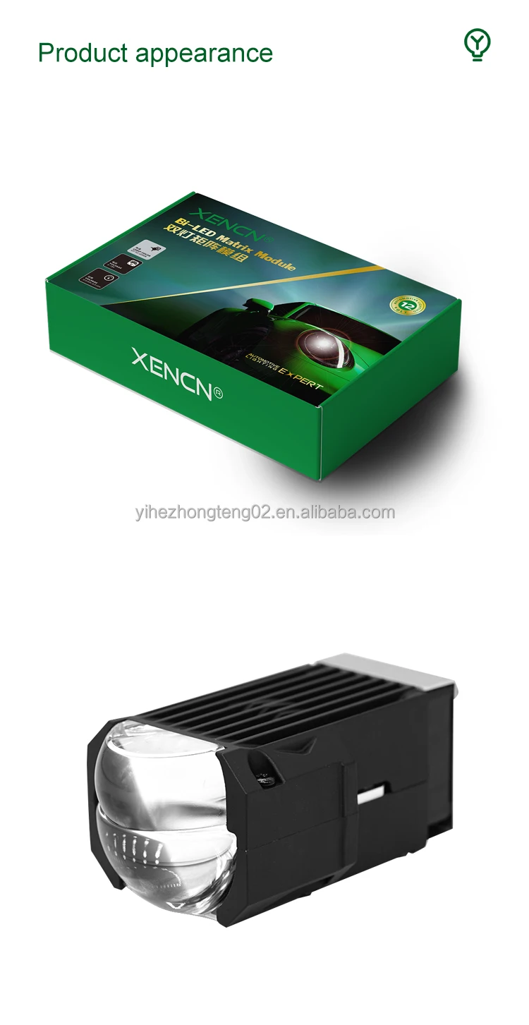 Xencn Bi-led Matrix Module 9-18v 5500-6000k Low Beam 30w High Beam 40w ...
