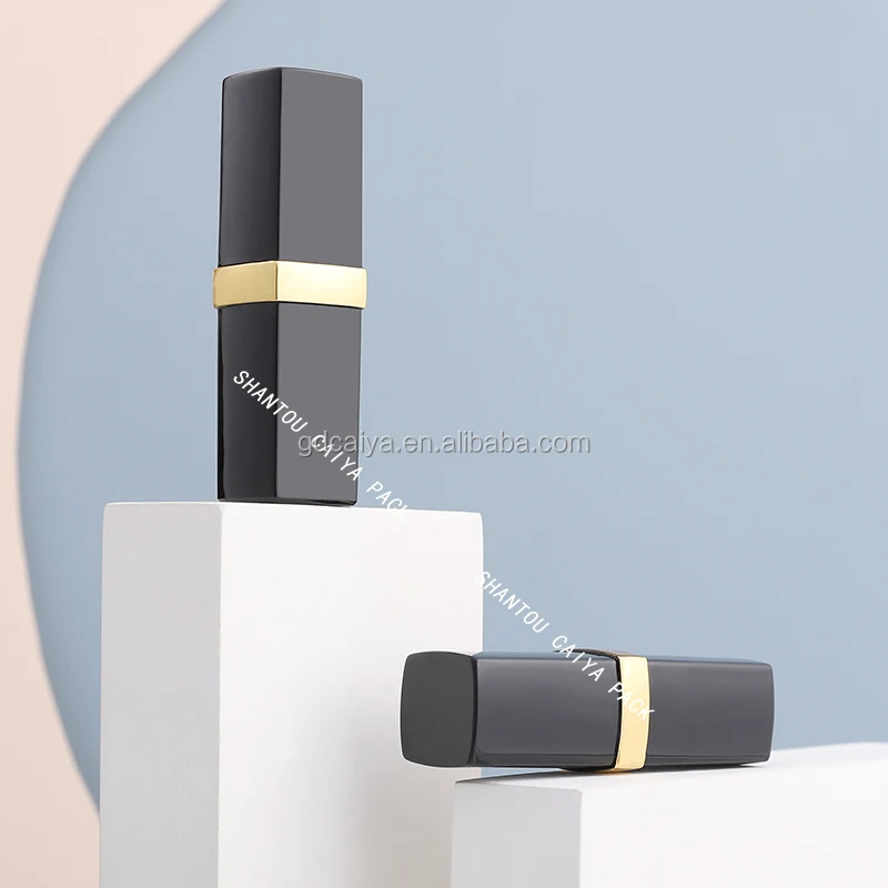 Wholesale 9mm Black Square Lipstick Container Small Empty Chapstick ...