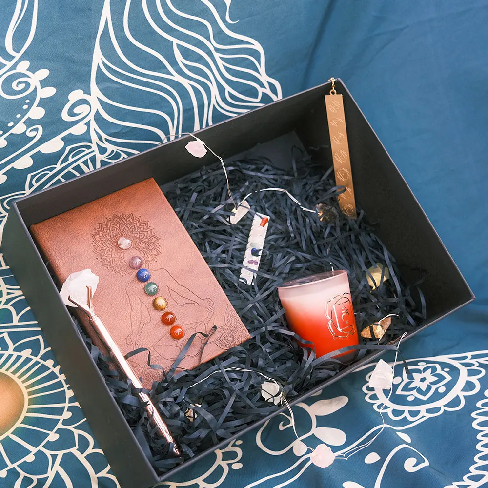Meditation Accessories Energy Chakra Crystal Stones Candle Gift Box ...