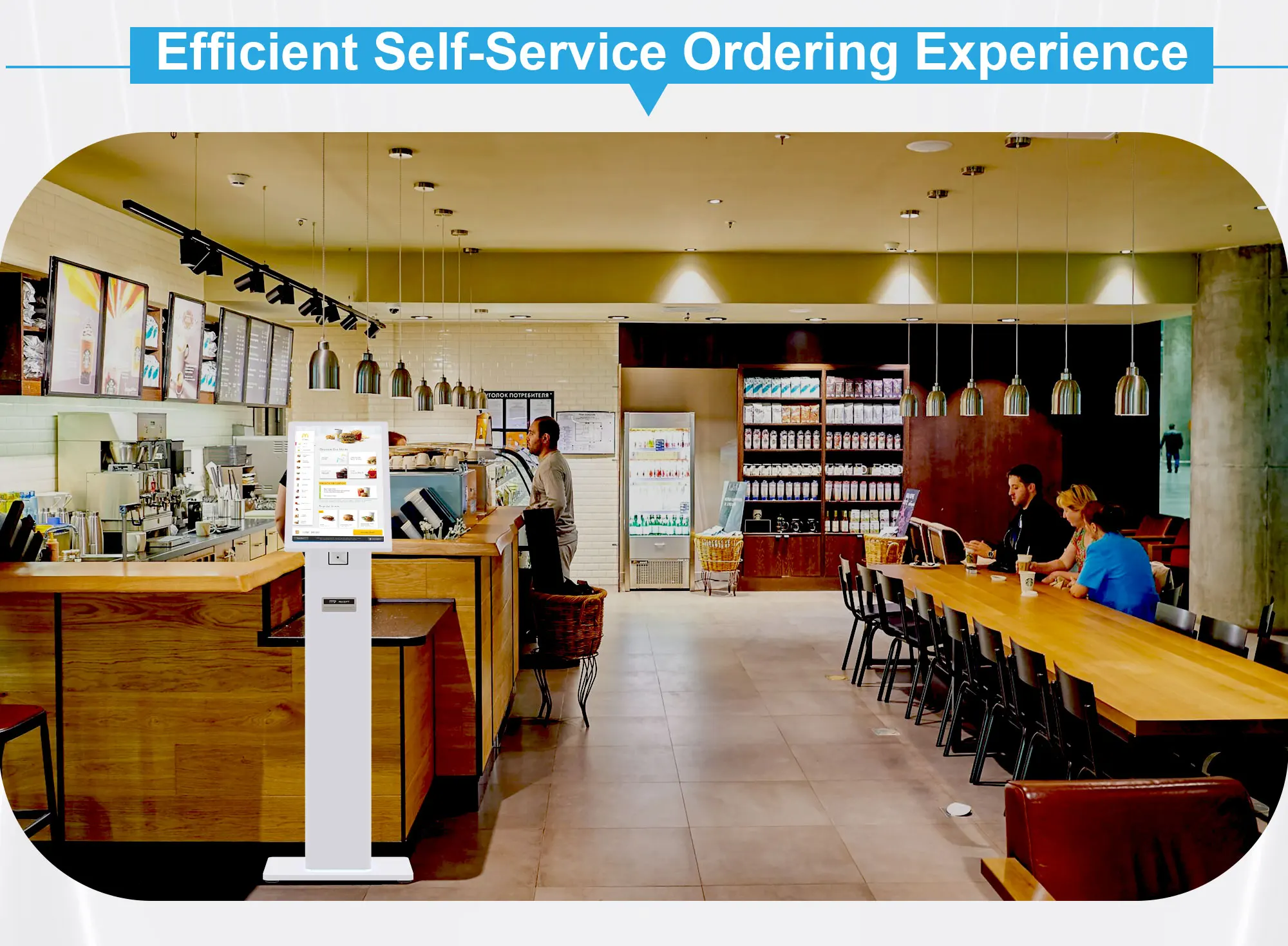 18.5 Inch Self-Service Ordering & Payment Kiosk with Barcode Scanner ...