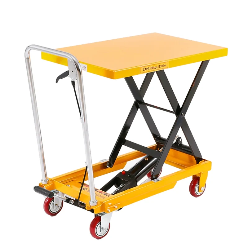 Small Lift Table Cart 500kg 1000kg Movable Lifting Table Hand Pallet ...