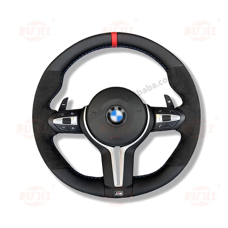 Black M Performance Leather Steering Wheel Fit For Bmw 320 525 F10 F20 ...