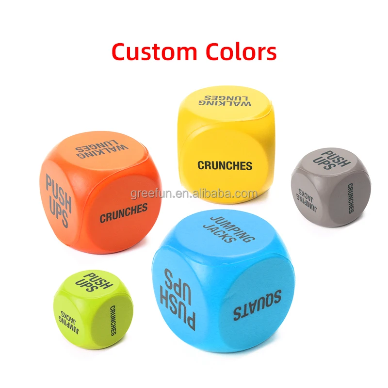 Custom Foam Exercise Dice - Fun & Personalized Fitness